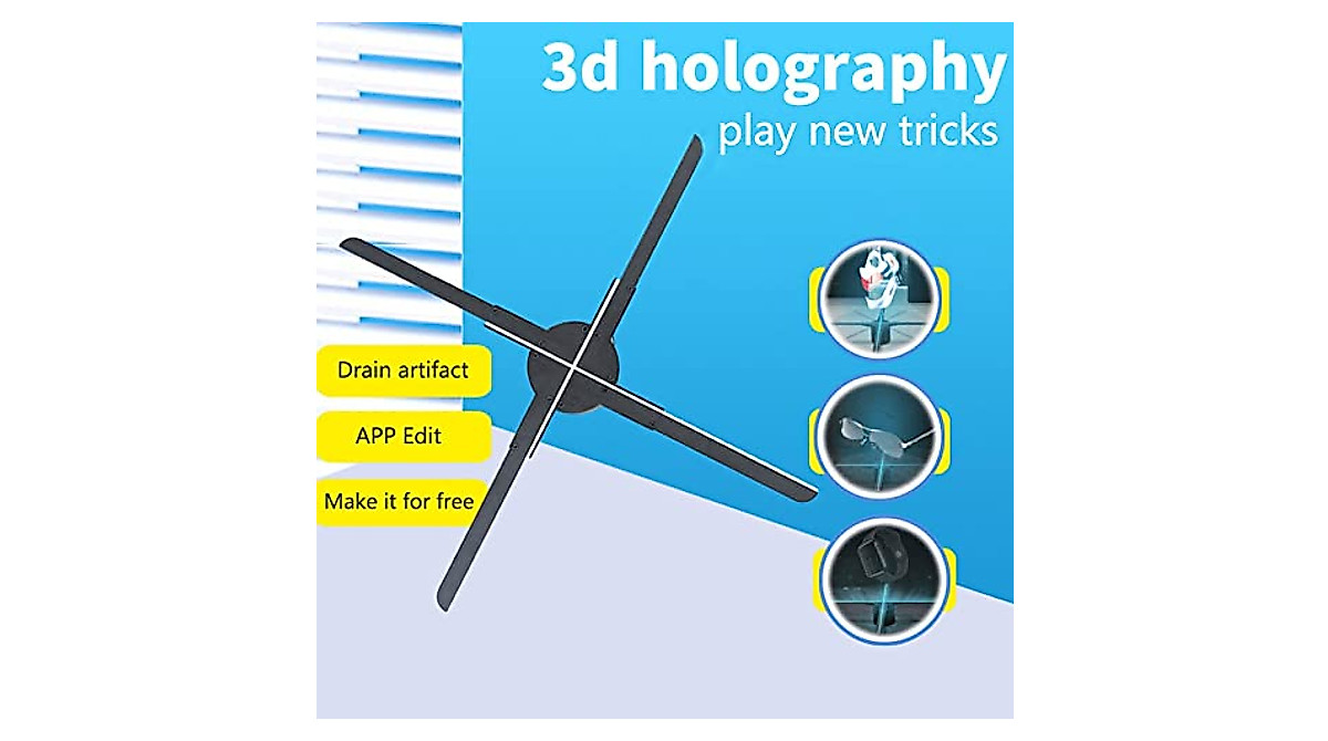 DNIER 3D Holographic Advertising Machine - Portable 3D Fan Projector