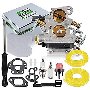 partszen 574719402 545072601 586936202 545061801 Carburetor for Zama C1T-W33C Husqvarna 235 235E 236 236E Jonsered CS2234 CS2238 CS2234S CS2238S with 530023877 Fuel Line Fitting 5450616 Choke Rod