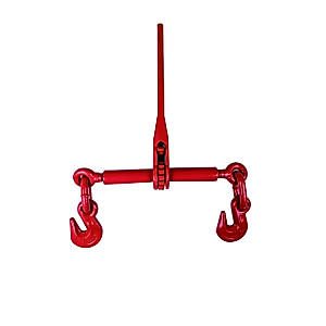 Aain D03A4 Heavy Duty Ratchet Chain Load Binder,3/8-1/2'' 4 Pack, Red