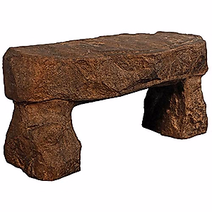 Design Toscano Stonehenge Sculptural Garden Bench, Terracotta Finish