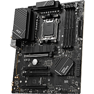 MSI PRO B650-P WiFi ProSeries Motherboard (AMD AM5, ATX, DDR5, PCIe 4.0, M.2, SATA 6Gb/s, USB 3.2 Gen 2, HDMI/DP, Wi-Fi 6E, AMD Ryzen 7000 Series Desktop Processors)