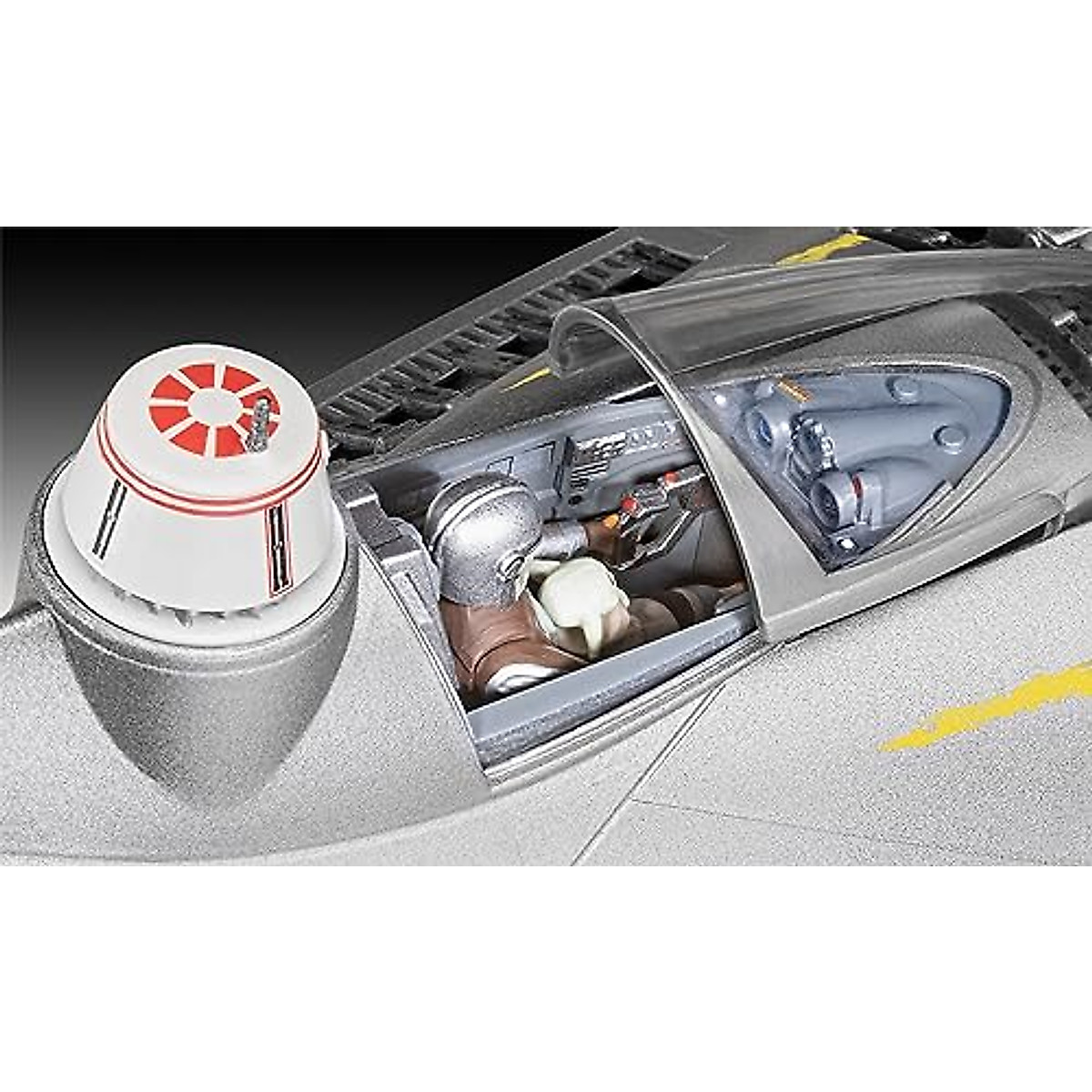 Revell 06787 Star Wars: The Mandalorian N1 Starfighter (Din Djarin) 1:24 Scale Unbuilt/Unpainted Plastic Model Kit with Seated 'Mando' Figure