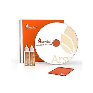 Arsvita Laser Lens Cleaner Disc Cleaning Set for CD/VCD/DVD Player, Not Compatible for Bose Player, Safe and Effective, ARCD-03