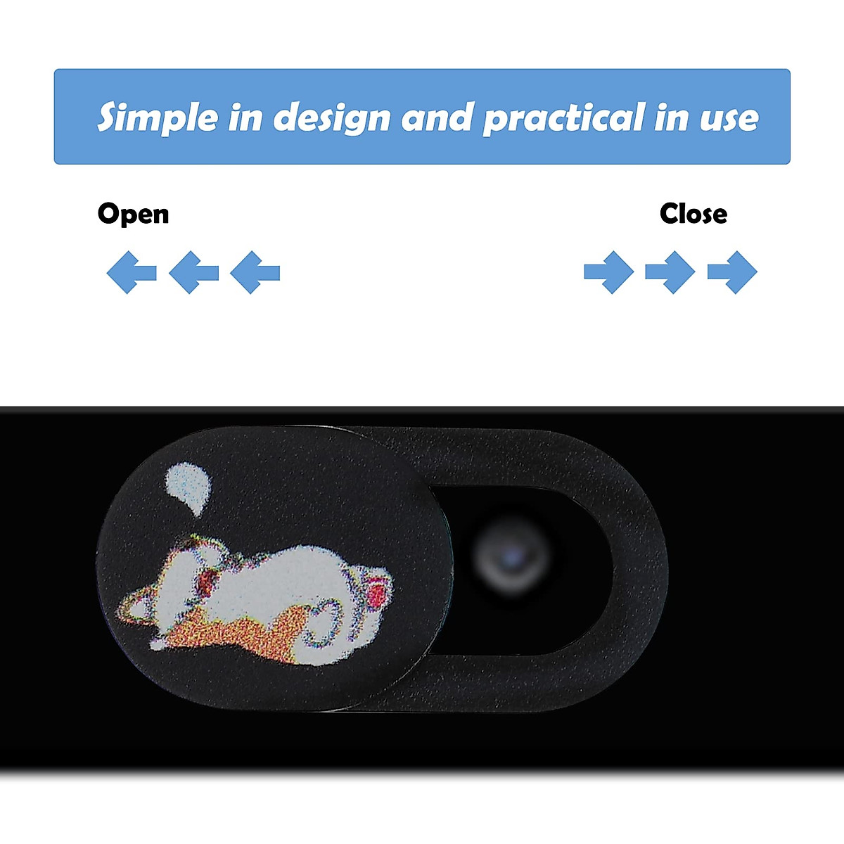 Milisten Sliding 8 PCS Camera Cover Webcam Cover Slide Laptop Privacy Cover Camera Slide Lens abs Slider Computer Webcam Slider