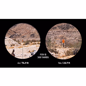 Monstrum G3 4-16x50 First Focal Plane FFP Rifle Scope with Illuminated MOA Reticle and Parallax Adjustment | Black