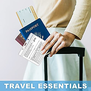 KGX Vaccine Card Holder for Travel Essentials, 4.3×3.5 in Waterproof Card Protector with Sealing Strip, Traveling Accessories, Travel Essentials for Flying, Card Protector (3 Pack)