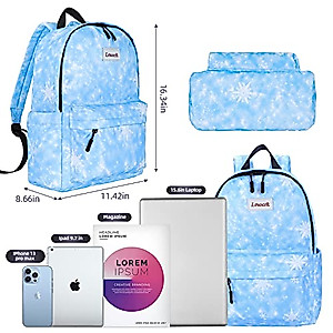 Lvsocrk Kids Backpack for Boys Girls Elementary School Bags for Toddler Kindergarten Primary Bookbag Casual Daypack Bag Travel Backpack for Children 14 Inch Backpack for Laptop (Blue)