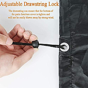 Mancro Square Patio Table Cover, 48 Inch Water-Resistant Outdoor Patio Furniture Cover for Table and Chairs, Windproof & UV-Protection Patio Cover 48L x 48W x 29H