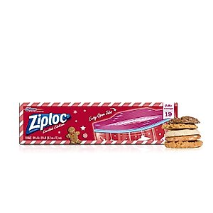Ziploc Limited Edition Holiday Gallon Sized Storage Bags ~ 19 bags ~ set of 2