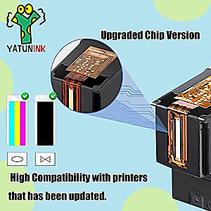 YATUNINK Remanufactured 62XL Ink Cartridge for HP 62XL 62 XL Black Ink Cartridge for HP Envy 5540 Envy 7640 5542 5640 5642 5643 5660 5661 7645 Officejet 200 250 5740 5745 Printer Ink (Black 2 Pack)