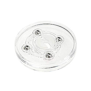 Geesatis 4 Pcs Acrylic Tiny Lazy Susan 2.5 inch Rotating Turntable Organizer Bearings Round Swivel Plate, Smooth Swivel Plate for Kitchen Base Turn Dining Table, Clear