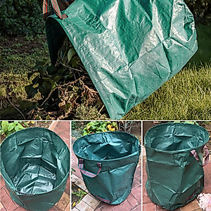 IWNTWY 2-Pack 132 Gallons Leaf Bags, Reusable Yard Waste Bags, Heavy Duty Upright Lawn Bags with 4 Handles for Garden Leaves and Waste Collection, Lightweight Portable Yard Trash Bag