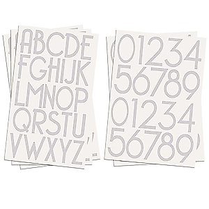 2 inch Self-Adhesive Vinyl Letters Numbers Kit, Modern Mailbox Numbers Sticker for Mailbox, Signs, Window, Door, Cars, Trucks, Home, Business, Address Number, Name, Craft (Lavender)