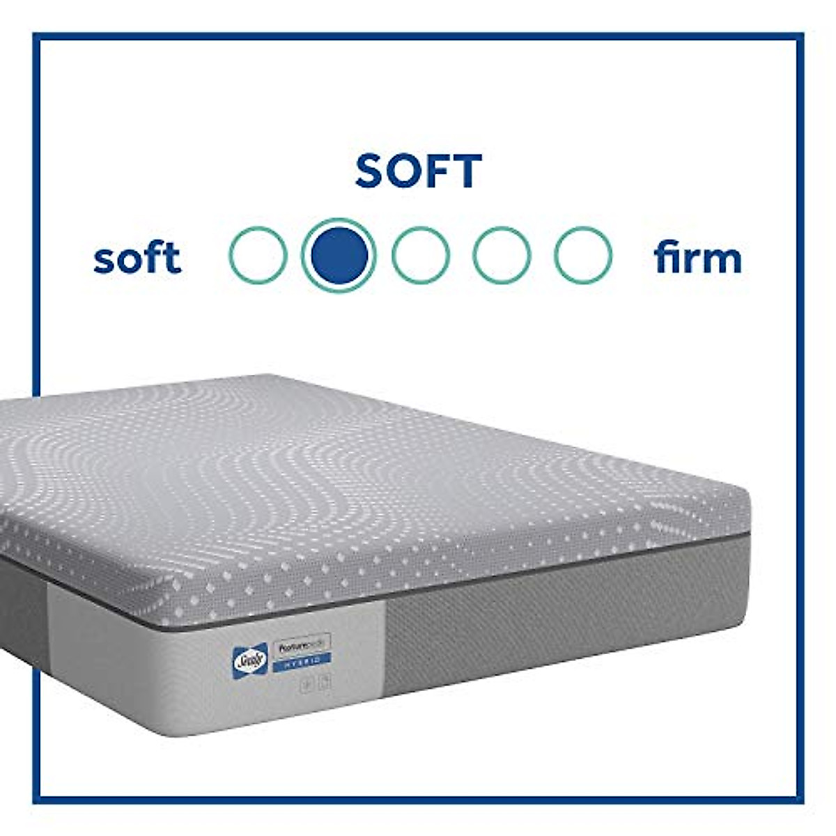 Sealy Posturepedic Hybrid Lacey Soft Feel Gel Foam Mattress, King,Plush,White