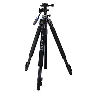 SLIK PRO 330SVH Aluminum Tripod with SVH-501 Compact Fluid Video Head for Mirrorless/DSLR Sony Nikon Canon Fuji Cameras and More - Black (613-354)