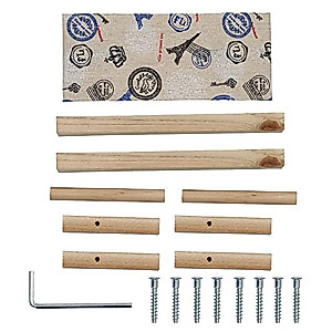 Dnoifne Reptile Hammock Swing Hanging Bed, Wooden Lizard Bed, Reptile Summer Bed for Bearded Dragon Leopard Gecko Lizard