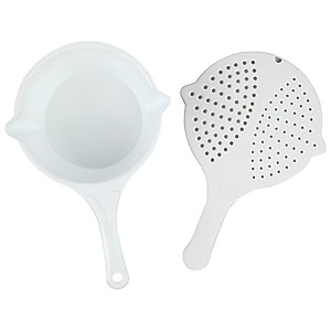 Home-X Microwave Cooking Pot with Strainer Lid - Microwave Steamer for Vegetables with Perforated Lid and Pouring Spout - Convenient, BPA-free Microwave Cookware for Macaroni and Vegetables