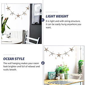 MAGICLULU Ocean Star Banner Garland Sea Shells Bunting Garland Under The Sea Themed Hanging Sign Mediterranean Coastal Nautical Party Decoration