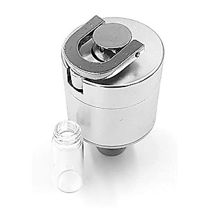 Coarse to Fine Spice Grinder Hand Mill Funnel - Ultra fine - Metal 3 Piece 1.75 inch with Storage Bottle - Silver Color