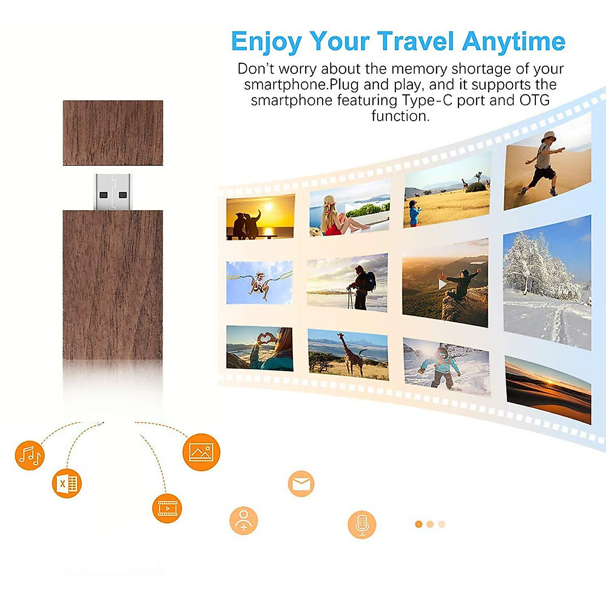 2GB Wooden USB Flash Drives 100 Pack, EASTBULL Bulk Flash Drives Walnut Wooden Thumb Drives Pack High Speed 2.0 for Date Storage (Dark Brown)