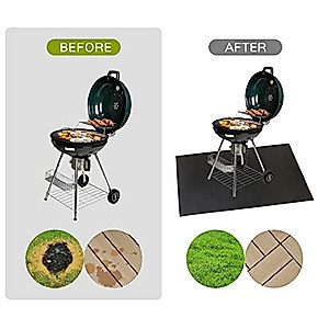 SFSGQZTZ Grill Mats for Outdoor Grill Deck Protector, 40 X 65 in, Fireproof Mats Protects Decks and Patios, Durable Fire Pit Mat, Portable and Waterproof