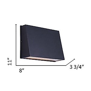 Amazon Brand - Rivet CANARM LTD Kit Integrated LED Outdoor Light Black with Frosted Glass