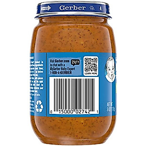 Gerber 3rd Foods Mealtime for Baby Veggie Power Baby Food Jar, Pasta Primavera, Non-GMO Project Verified Baby Food for Crawlers, 6-Ounce Glass Jar (Pack of 12)