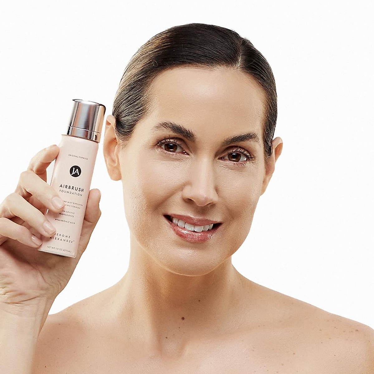 Jerome Alexander MagicMinerals AirBrush Foundation, Spray Makeup with Skincare Active Ingredients, Ultra-Light, Buildable, Full Coverage Formula (Light Medium)