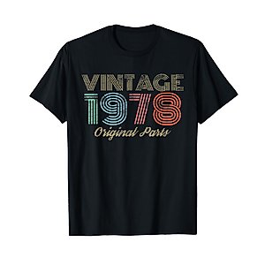 Vintage 1978 / Retro 70's-45th Birthday T-Shirt