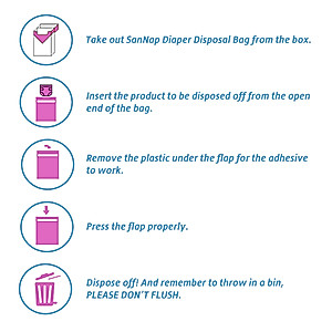 SanNap Baby Diaper Disposal Bags (50 Bags)