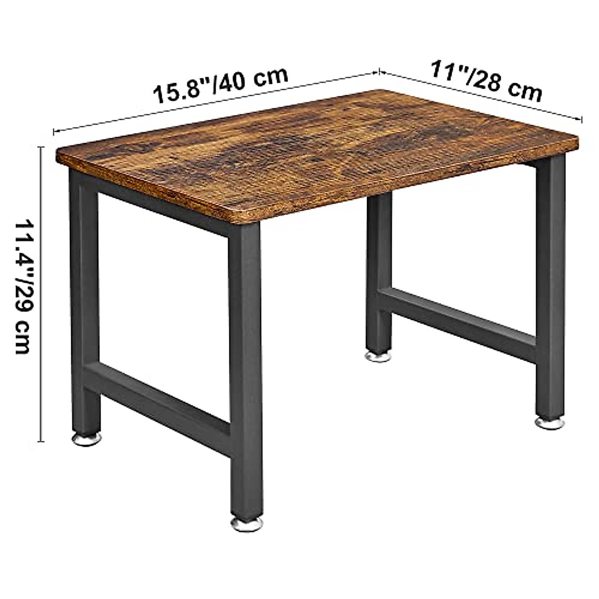 HOMCENES Narrow Console Table with 2 Support Bar and Desktop Printer Stand Bundle, Thin Entryway Table, Small Sofa Table, Industrial Couch Table, Under Desk Printer Table Rack