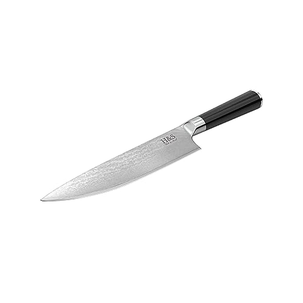 Hilt & Steel Damascus Steel Chef Knife | Premium Damascus knife | 8 Inch blade | G10 Composite Handle | Ultra Sharp