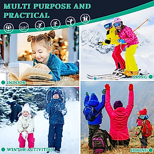 DoSmart Kids Merino Wool Snow Socks,Boys Girls Toddlers Winter Warm Thermal Skiing Snowboarding Skating (2 Pair C,8-12 Years)