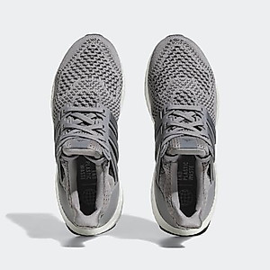 adidas Ultraboost 1.0 Running Shoe, Grey/Grey/Black, 4 US Unisex Big Kid