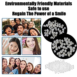 120 Pieces Fake Tooth Cap Crown Veneers Front Back Anterior and Molar Posterior Teeth with Tooth Repair Thermal Beads Cap Filler for Taching or DIY