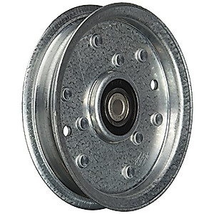 MaxPower 332511B Flat Idler Pulley for MTD, Cub Cadet, Troy-Bilt, Replaces OEM no. 956-04129, 753-08171, 756-04129, Silver