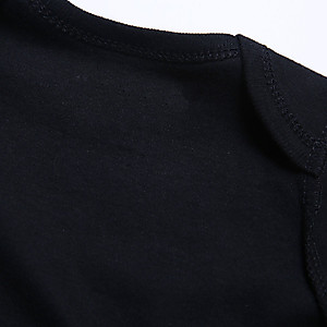 DEFAHN Baby Bodysuit Pack 2 Long Sleeve Onesie for Newborn Boys Girls Black 18-24 Months