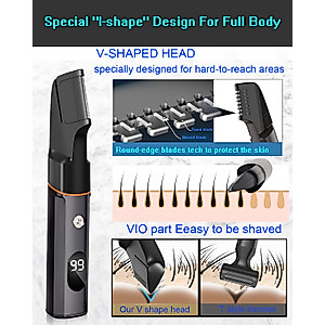 Beard Trimmer for Men 5 in 1 professional grooming Kits Nose Hair Trimmer Facial Shaver LED Display IPX7 Waterproof Cordless Electric Hair Clippers Precision Trimmer, Gifts for Men Husband Father