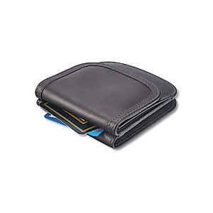 Taxi Wallet® - TW14-COFFEE BEAN - Soft Leather (Dark Brown) - Compact, Front Pocket Folding Wallet - For Cards, Coins, Bills, ID (Men & Women)