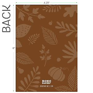 Koko Paper Co Fall Invitations in Autumn Colors with Pumpkin, Fruits and Florals. 25 Fill In Style Cards and Envelopes for Thanksgiving, Harvest Party, Birthday, Engagement, Bridal and Baby Shower, or