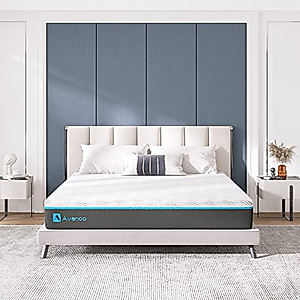 Avenco King Mattress, King Size Memory Foam Mattress in a Box, 10 Inch Gel-Infused King Bed Mattress with Plush Cover, Ultimate Comfort & Supportive CertiPUR-US & ISPA Certified
