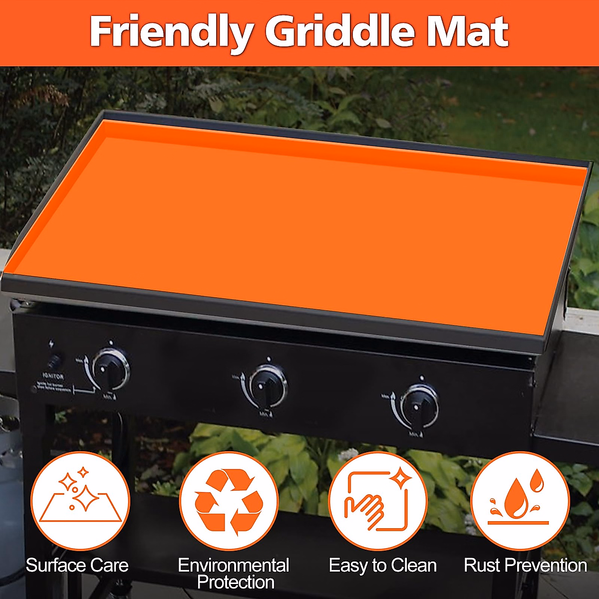 MOFEEZ Silicone Griddle Mat for Blackstone 28 Inch Griddle, Heavy Duty Food Grade Mat, Protect from Rodents, Insects, Debris, and Rust
