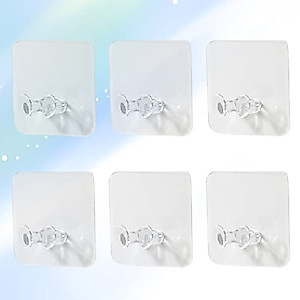 Cabilock Plug Hook Ceiling Hooks 10pcs Strong Multi Transparent Plastic Phone Shaving Razor Towel Hook Sticking Ceiling Hanger Hook for Home Kitchen Ceiling Hook Pasting Hook