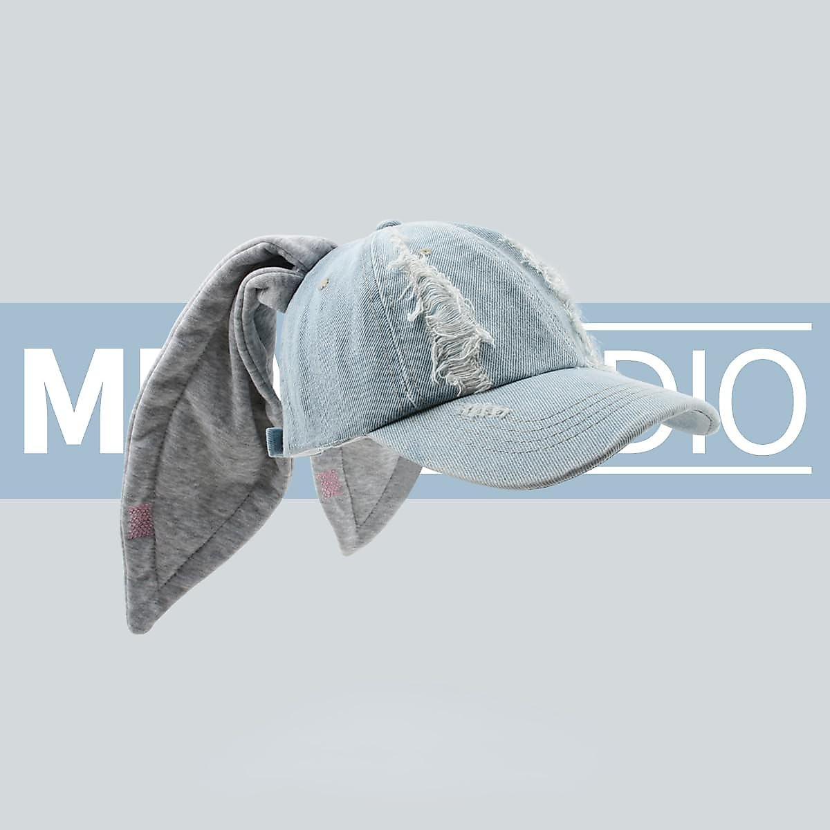 OMLAMP Y2k Hats New Jeans Bunny Ears Hat Kpop Outfits for Women Woman's Baseball Cap Hip-hop Beanies Grunge Girl Caps (Stars Brim,One Size)