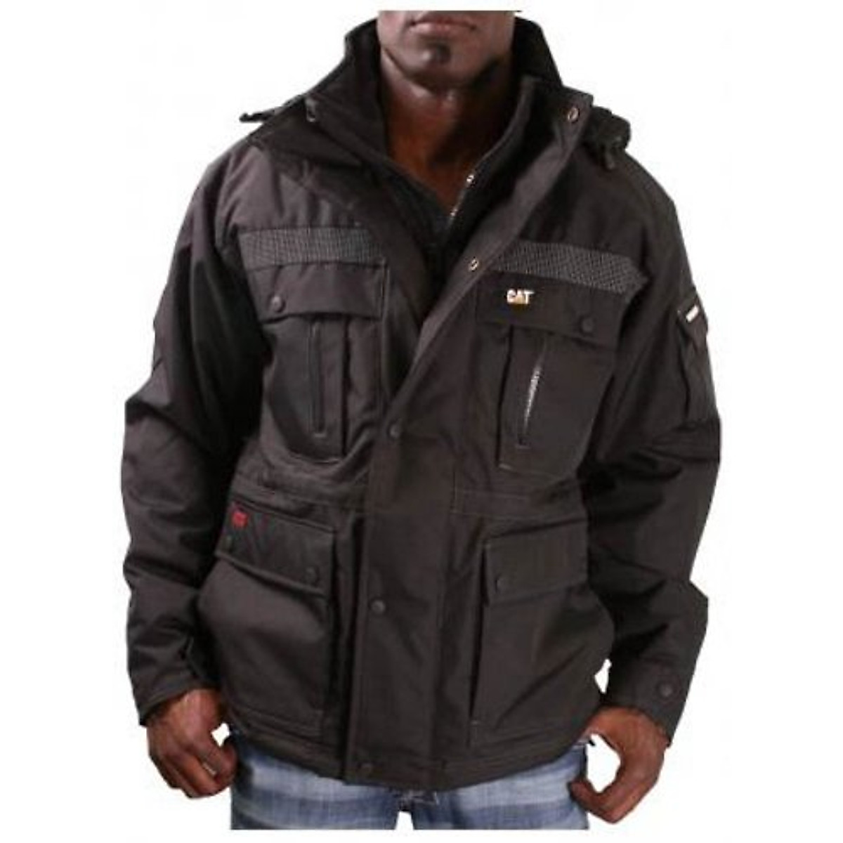 Caterpillar Men's Heavy Insulated Parka (Regular and Big & Tall Sizes), Black, X Large
