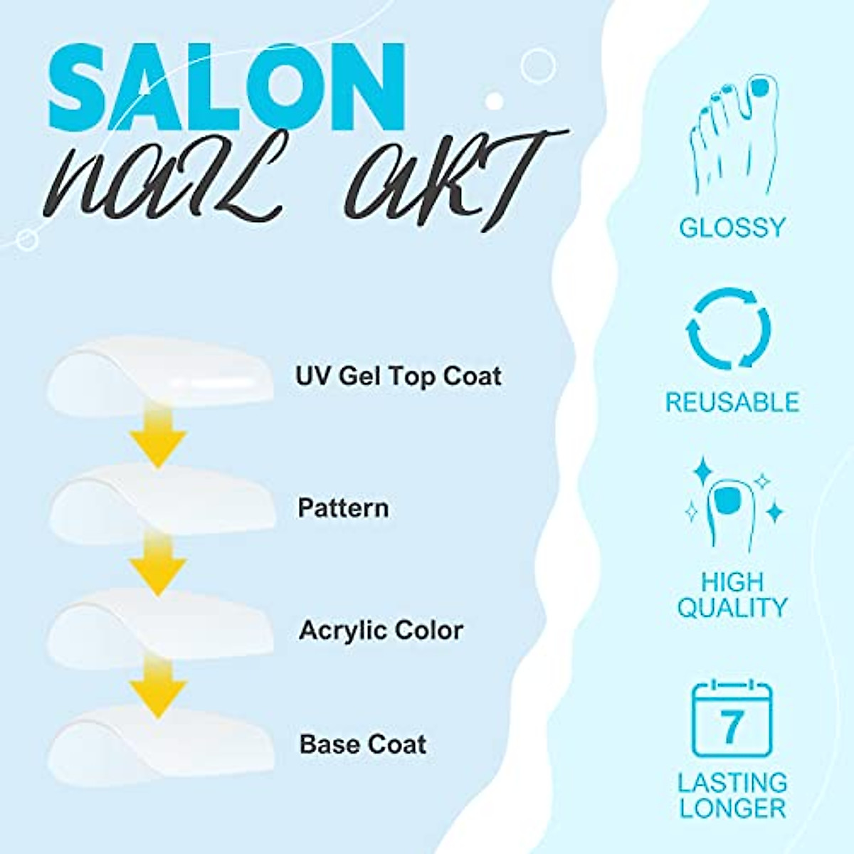 Artquee 28pcs Hot Pink Press on Toenails Short with Watermelon Design Fake Toes Nails Square Glossy Full Cover False Toe Nails Kit for Women in 14 Sizes