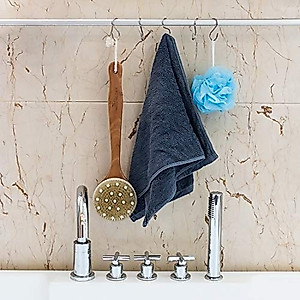 Annaklin Small S Hooks 24 Pack 2-3/16", Stainless Steel S Hooks for Hanging Pan Pot Utensils Plants Bags Towels, Heavy Duty S Shaped Hooks, Silver