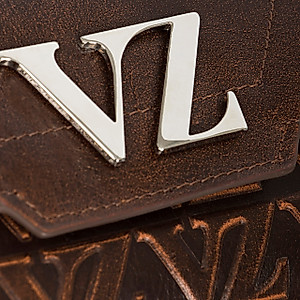 VELEZ Small Wallet for Women - Tan Full Grain Leather Wallet - Trifold RFID Blocking Wallet - Slim Wallet with Coin Purse