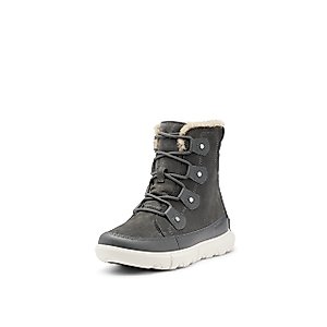Sorel Women's Explorer II Joan Faux Fur Waterproof Boot - Grill, Fawn - Size 10