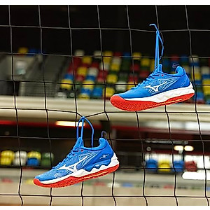 Mizuno 2 Wave Luminous Women's Volleyball Shoe 8 (0800), Black/White, 8